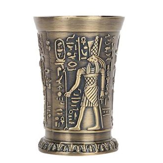 CHICIRIS Verre &agrave; Whisky Vintage en M&eacute;tal, Mini Tasse Gaufr&eacute;e &agrave; la Main pour Ornements de D&eacute;coration de Cadeaux, Aspect R&eacute;tro pour la D&eacute;coration de Bar la Maiso