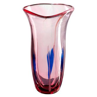 Cristalica Blumenvase Glas Vase Tischvase Tischdeko Hochzeitdeko Raumdekoration Asmara Rose 28 cm Glasvase