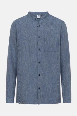 Hanseheld Leinenhemd LeinenLos! Herren Blau Gestreift Fis