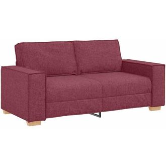 vidaXL Vidaxl - Canapé 2 places Rouge vin 140 cm Tissu