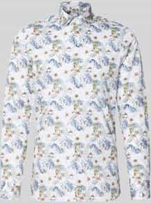 Olymp Level 5 Slim Fit Businesshemd aus Baumwoll-Mix mit Kentkragen