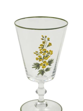 Cabana verre &agrave; eau Murano primrose peint &agrave; la main - Tons neutres
