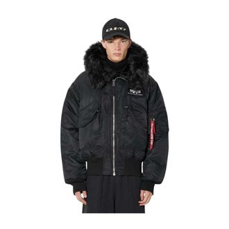 Alpha Industries Bomber &agrave; capuche 45P Custom - Homme - Vestes - Noir - Taille: XL