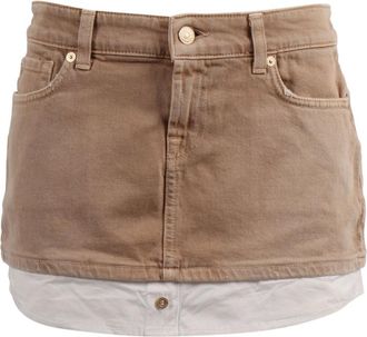 7 For All Mankind Femme, Jupes, Beige, Taille: W25 Double Layer Cherry Skirt