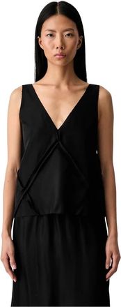 Maison Margiela Femme, Tops, Noir, Taille: 38 FR Hauts sans manches