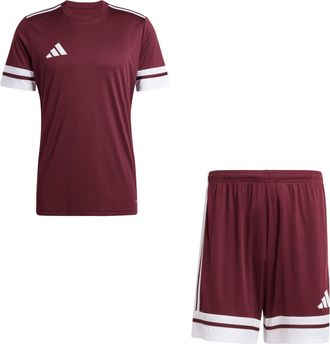 adidas Herren Set Trikot + Hose Squadra 25 Team Maroon2/White 3XL