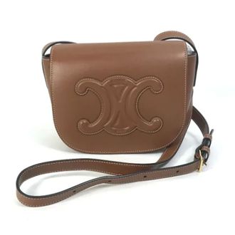 Celine Pre-owned Cuir sacs-ports-paule - Femme - Pre-owned - Brun - Taille: ONE Size