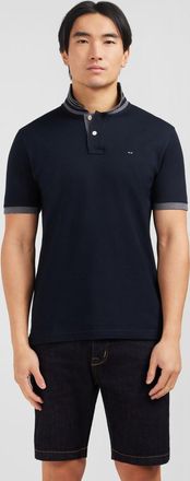 Eden Park Polo Noir En Coton Pima Avec Détails Contrastés