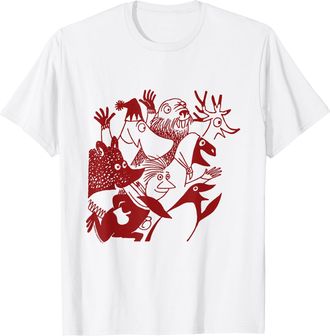Moomin Laufende Charaktere aus Red Moomins Winter Follies T-Shirt