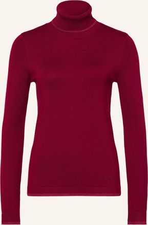 Liu Jo Liu Jo Rollkragenpullover Mit Glitzergarn Und Schmucksteinen rot