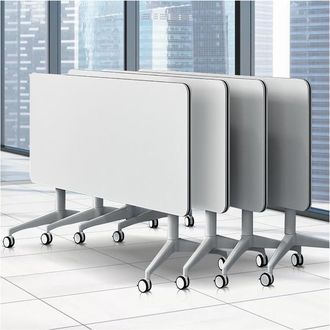 Generic Konferenztisch, mobiler Computertisch, klappbarer Schreibtisch for Klassenzimmer, B&uuml;ro, ausgestattet mit 360&deg; leisen Universalr&auml;dern(4pcs,120 * 60 * 7