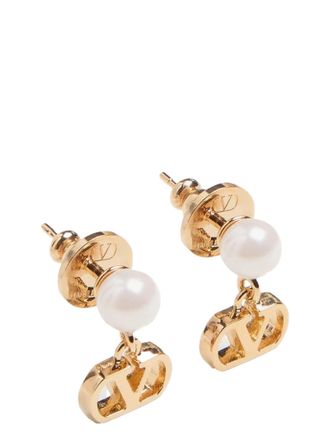 Valentino Garavani Pearl-Drop Earrings - Gold