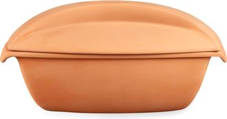 R&ouml;mertopf R&ouml;mertopf Br&auml;ter Swing aus Naturton, Dampfgarer f&uuml;r bis zu 5 kg/6 Personen, 38,5 x 24,5 x 18 cm, Unterteil glasiert, fettarmes Garen, mikrowellen- & b