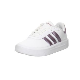 adidas Damen Court Platform Shoes, Cloud White / Matt Purple Met / Purple, 40 2/3 EU