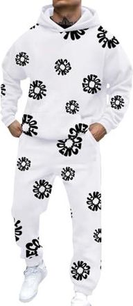 Generic Surv&ecirc;tement 2 pi&egrave;ces pour homme avec veste &agrave; capuche et fermeture &eacute;clair int&eacute;grale - Coupe droite - Style d&eacute;contract&eacute; - Sport athl&eacute;tique - Jogging - H