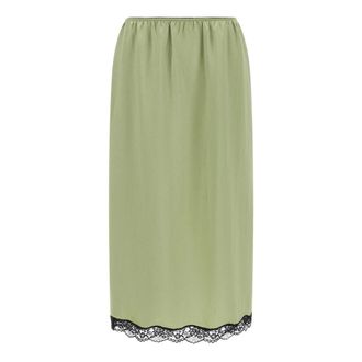 Twinset Femme, Jupes, Vert, Taille: 36 FR Jupe Longuette