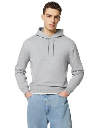 Calvin Klein Sweat &agrave; Capuche Femme Monogram Terry avec Logo, Gris (Heroic Grey HTR), L