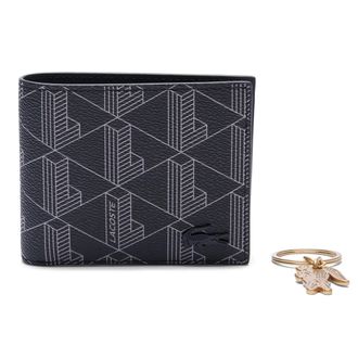 Lacoste Portemonnaies - Lacoste LACOSTE Herren Geldb&ouml;rse mit Schl&uuml;sselanh&auml; - Gr. unisize - in Schwarz - f&uuml;r Damen