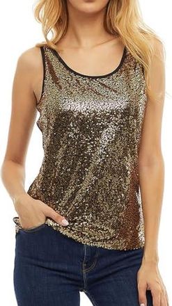 Generic D&eacute;bardeur bleu scintillant pour femme, gilet &agrave; paillettes pour femme, blazer classique brillant, manteau tendance et brillant, caraco l&eacute;ger &agrave; paillett