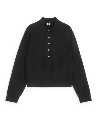 Arket Polopullover Aus Wolle -Schwarz
