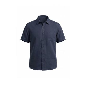 40weft 40Weft, Homme, Chemises, Bleu, Taille: 2XL Camicia Mezza Manica Taschino