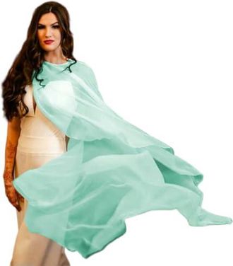 Generic NYSBH Cape de mariage douce et l&eacute;g&egrave;re en mousseline de soie pour femme, Vert menthe (n&deg;43), Taille unique