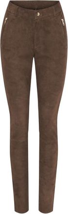 Notyz Wildleder-Leggings - - Trousers - Damen - Braun - XS
