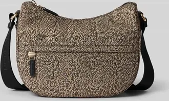 Borbonese Halfmoon Bag mit Rei&szlig;verschlussfach Modell SMALL LUNA