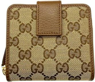 Gucci unisex, Pre-owned, Beige, Taille: ONE Size Portefeuille en toile Pre-owned