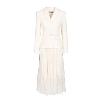 Self Portrait Boucl&eacute;-Midikleid - - Dresses - Damen - Wei&szlig; - XS