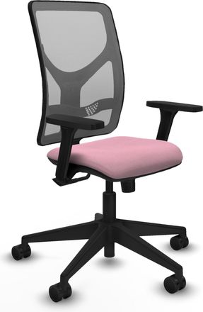 Piqueras y Crespo B&uuml;rostuhl, Rosa, mit 3D-Armlehnen, h&ouml;henverstellbare Lendenwirbelst&uuml;tze, ausgestattet mit 3 Positionen und Schneideschaum, mit Rollen von 65 mm, Nylon