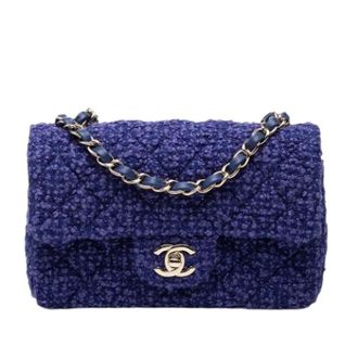 Chanel Sac bandouli&egrave;re en tweed Pre-owned - Femme - Pre-owned - Bleu - Taille: ONE Size