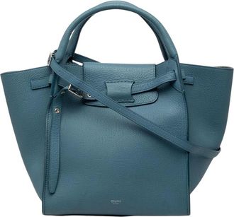 Celine Sac &agrave; main en cuir &agrave; poign&eacute;e Pre-owned - Femme - Pre-owned - Bleu - Taille: ONE Size