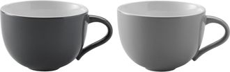 Stelton x-208-1 Emma Tasse, 2 stück, Stein, grau, 14 x 14 x 14 cm