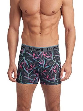Hurley Mens 3 Pack Regrind Boxer Brief, Bird of Paradise, X-Large