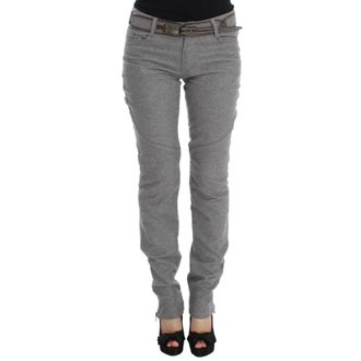 Ermanno Scervino Chic Graue L&auml;ssige Baumwollhose - - Jeans - Damen - Grau - L
