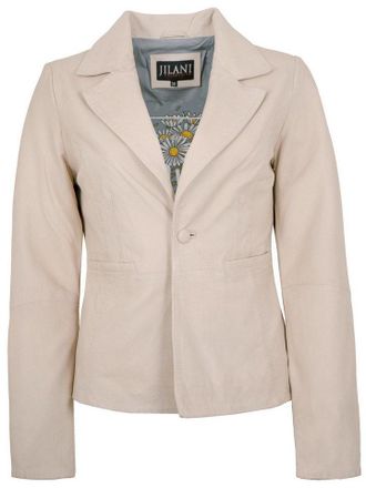Jilani Lederjacke Evelyn Jilani - Damen Lederjacke Blazer Lammnappa beige