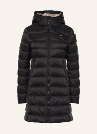 Blauer Lightweight-Daunenmantel Agnes schwarz