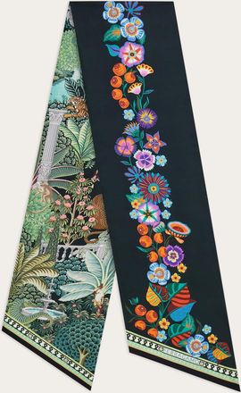 Ferragamo Damen Bandeau-Tuch mit Giardino-Print Gr&uuml;n