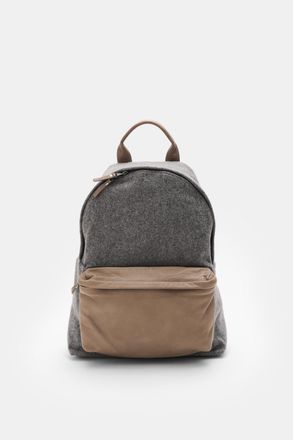 04651/ Herren - Rucksack Herringbone grau meliert/taupe