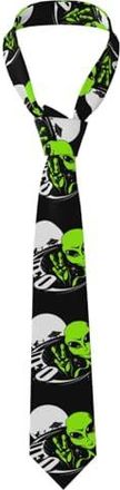 Generic Cravate Homme Ovni Extraterrestre Tendance Tie R&eacute;glable Cravate DAffaires Pour Affaires &Eacute;v&eacute;nements F&ecirc;te