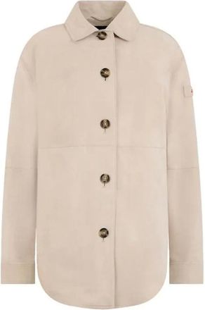 Peuterey Femme, Vestes, Beige, Taille: 34 FR Lya Veste en cuir su&eacute;d&eacute;