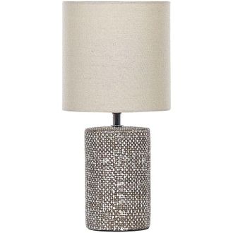 Beliani Beliani - Lampe de table Style Classique Glam Base en C&eacute;ramique Abat-jour Tissu Marron Ider