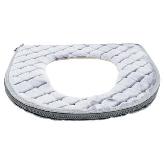 Holibanna Verdickter Universeller Toilettensitzbezug mit Weichem Grauem Chenille Bezug Waschbares Gepolstertes Wc Kissen f&uuml;r Haushalt und Badezimmer