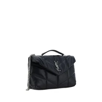 Saint Laurent Womens Black Lamb Ovis Aries Shoulder Bag