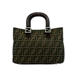 Fendi Pre-owned Zucca Canvas Leather Handbag - - Pre-owned - Damen - Braun - ONE SIZE