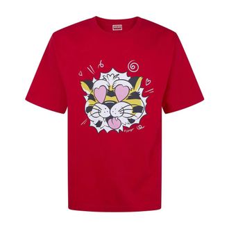 Kenzo Wild Tiger Oversized T-Shirt - - Tops - Herren - Rot - XL