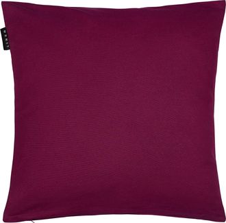Linum Annabell Elegant Kissenh&uuml;lle 50x50 cm, 100% Baumwolle, Maschinenwaschbar, Burgunderrot