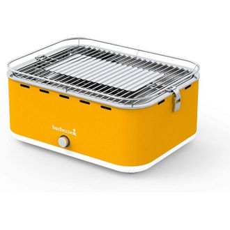 Barbecook Gelber tragbarer holzkohlegrill mit abdeckung 223.5925.000