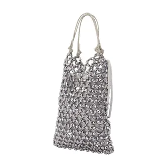 Staud Womens Karla Shoulder Bag Silver Pearls